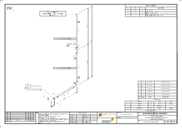 1778-4711-WD-DWG-006G - Line 4711-103-WCS-32-Q235A | PDF | Mechanical Engineering | Materials