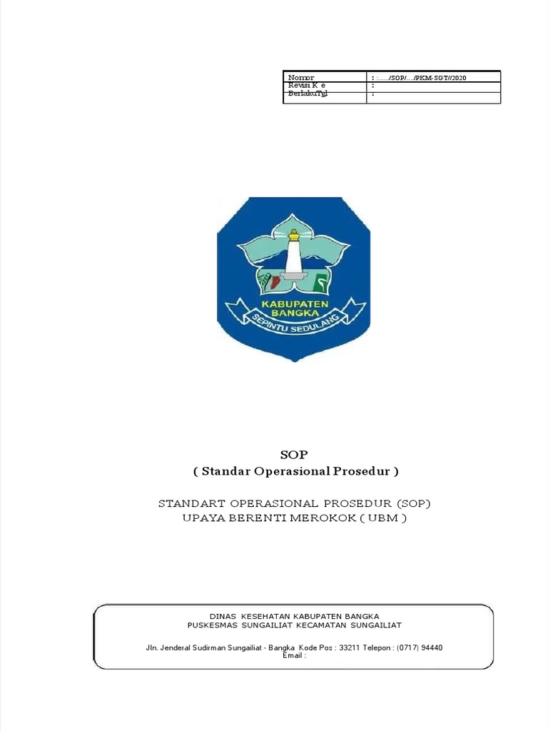 PDF Standart Operasional Prosedur Sop Upaya Berenti Merokok Ubm - Compress | PDF