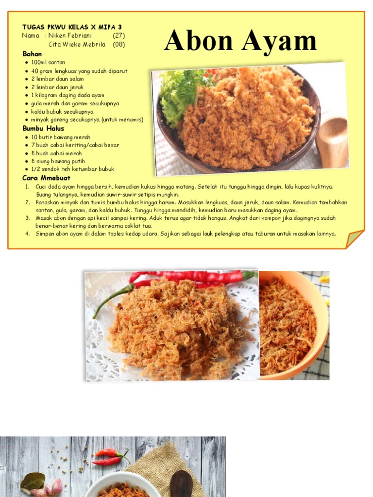 Abon Ayam | PDF