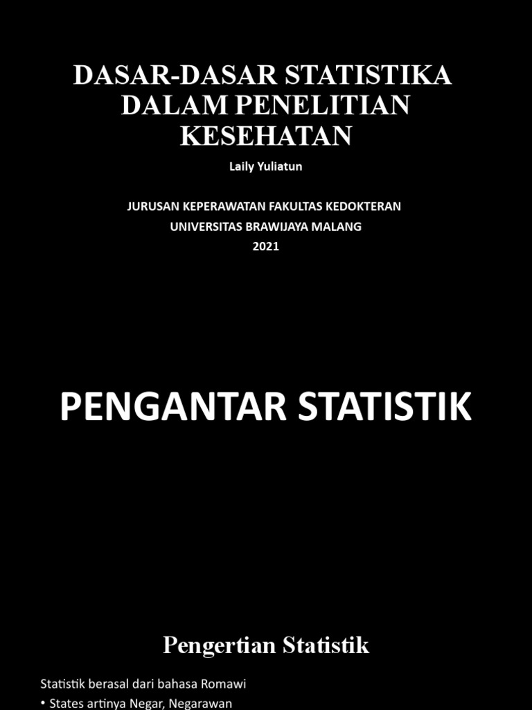 Dasar-Dasar Statistika | PDF
