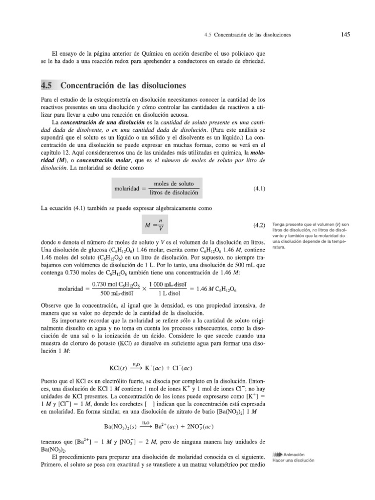 Cap.4. Soluciones (2) R.Chang | PDF