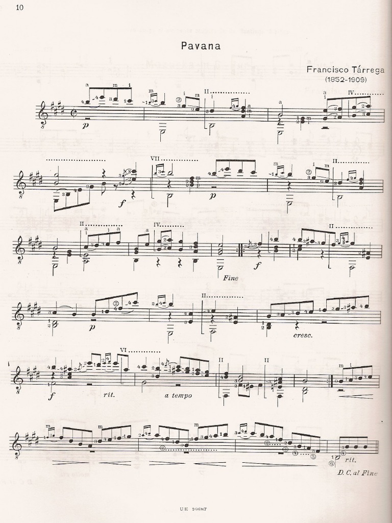 Pavana Tarrega | PDF