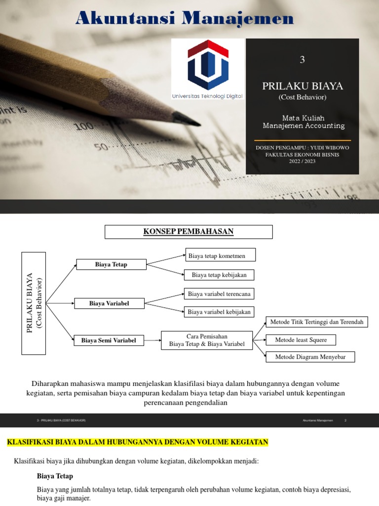 3 AkMen Prilaku Biaya Cost Behavior | PDF