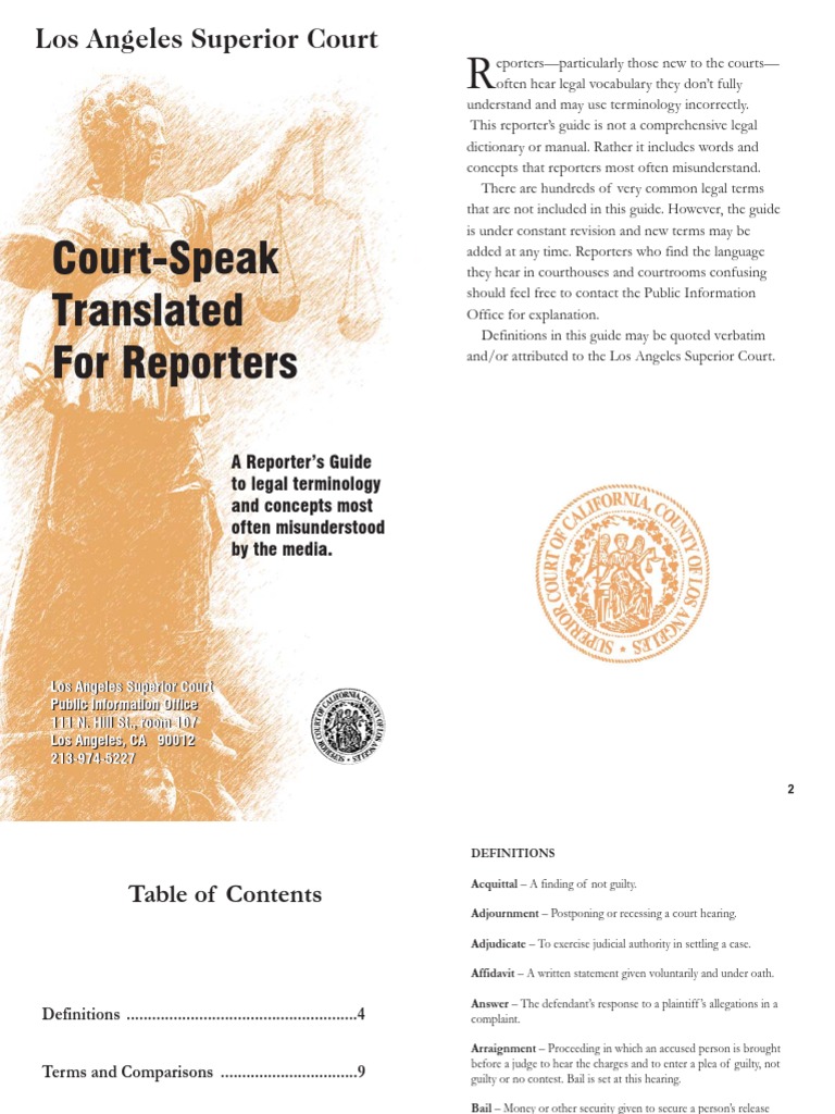 Glossary of Court Terms in California | PDF | Burden Of Proof (Law) | Plea