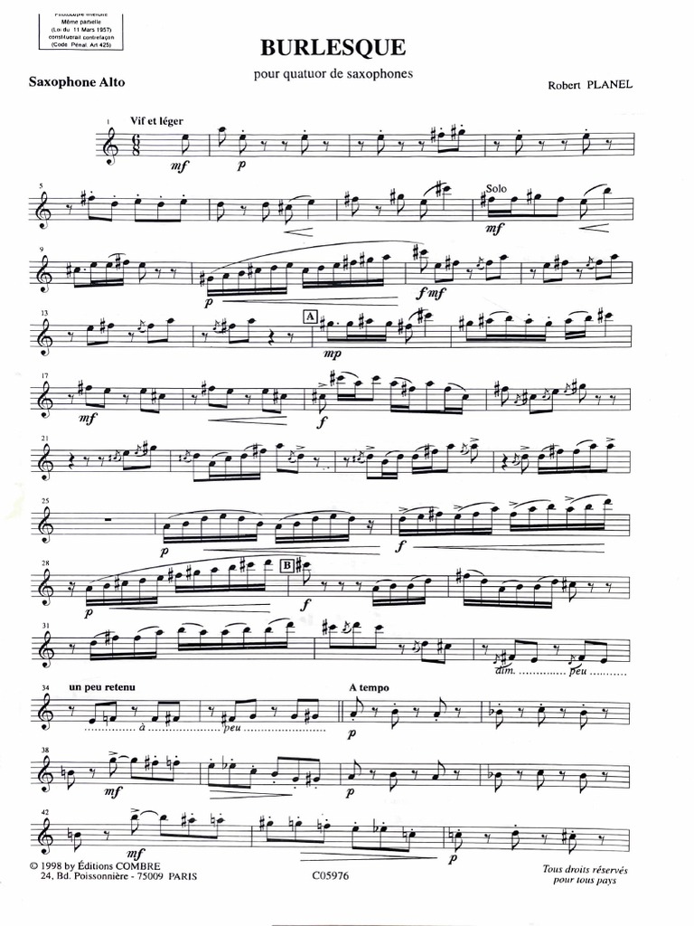 Burlesque A.sax | PDF