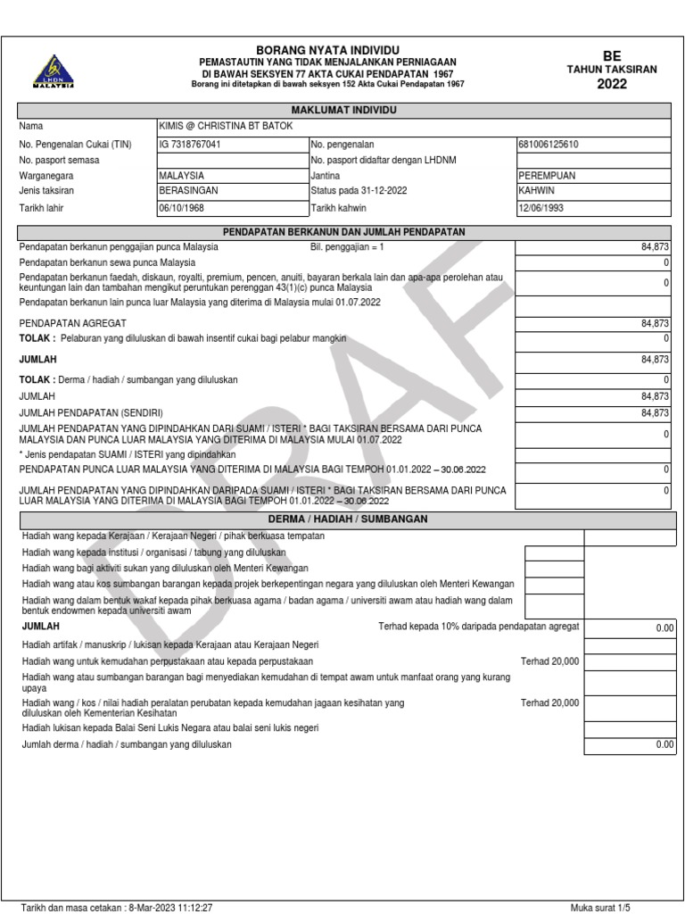 BE2022 Draf 681006125610 | PDF