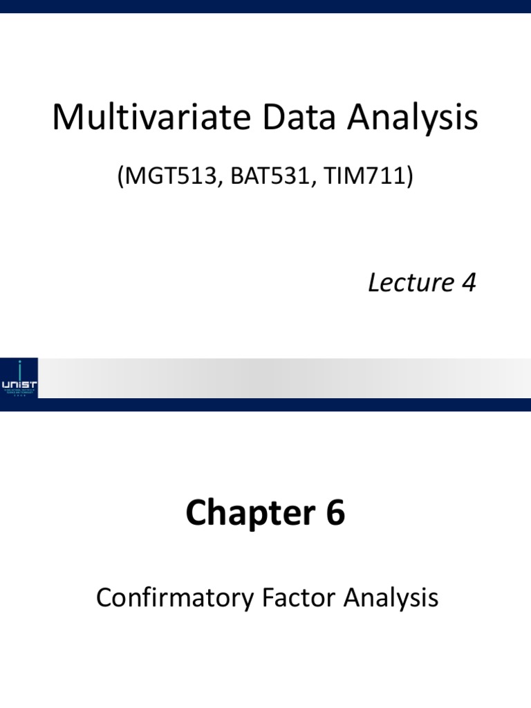 Multivariate Data Analysis - CFA | PDF | Factor Analysis | Estimation ... Multivariate Data Analysis - CFA | PDF | Factor Analysis | Estimation ...