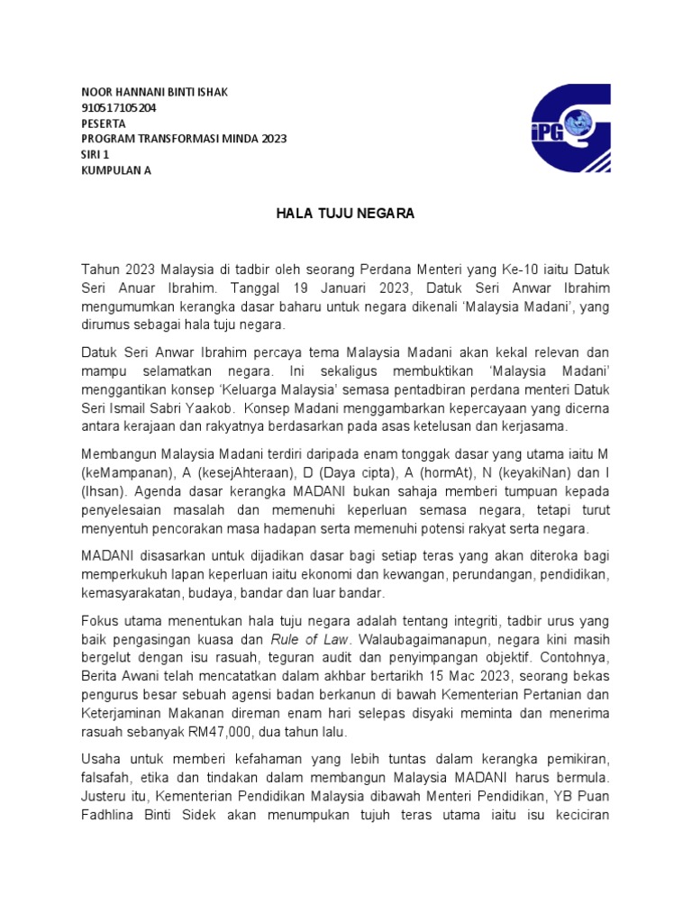 Hala Tuju Negara | PDF