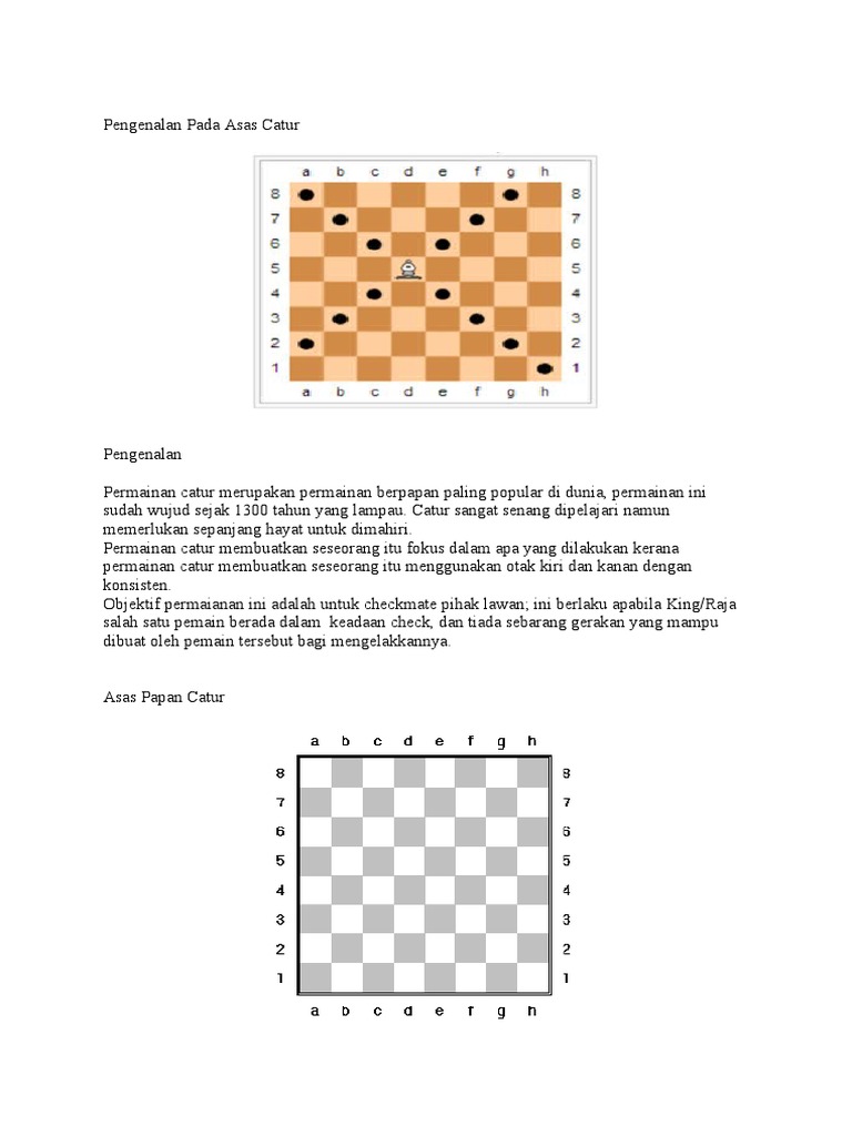 Pengenalan Pada Asas Catur | PDF