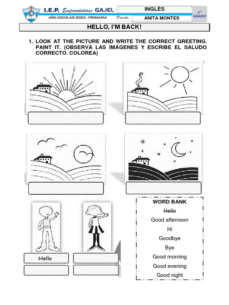 Inglés Tercer Grado 1 | PDF