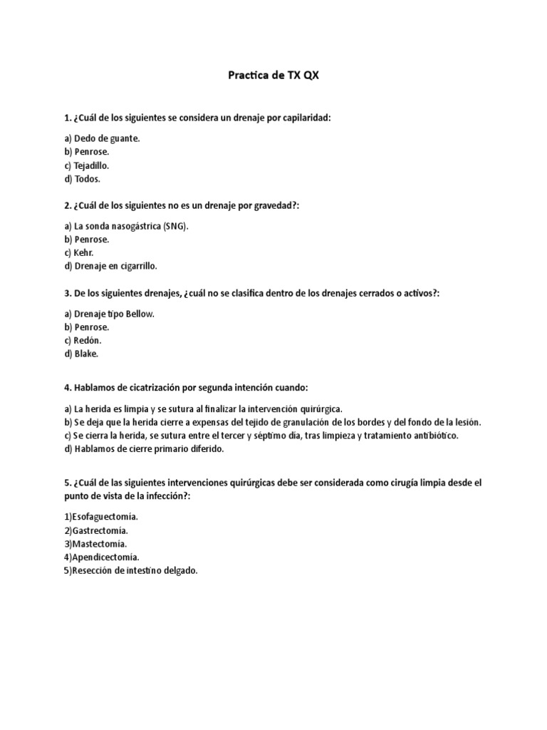 Practica de TX QX TRAQUEOS | PDF | Herida | Especialidades Medicas