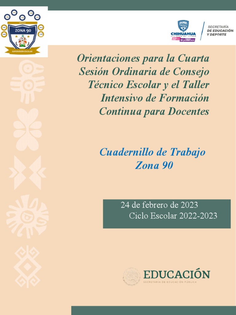 Cuadernillo de Trabajo Cuarta Sesion de Cte | PDF | Educación de la primera infancia | Enseñando