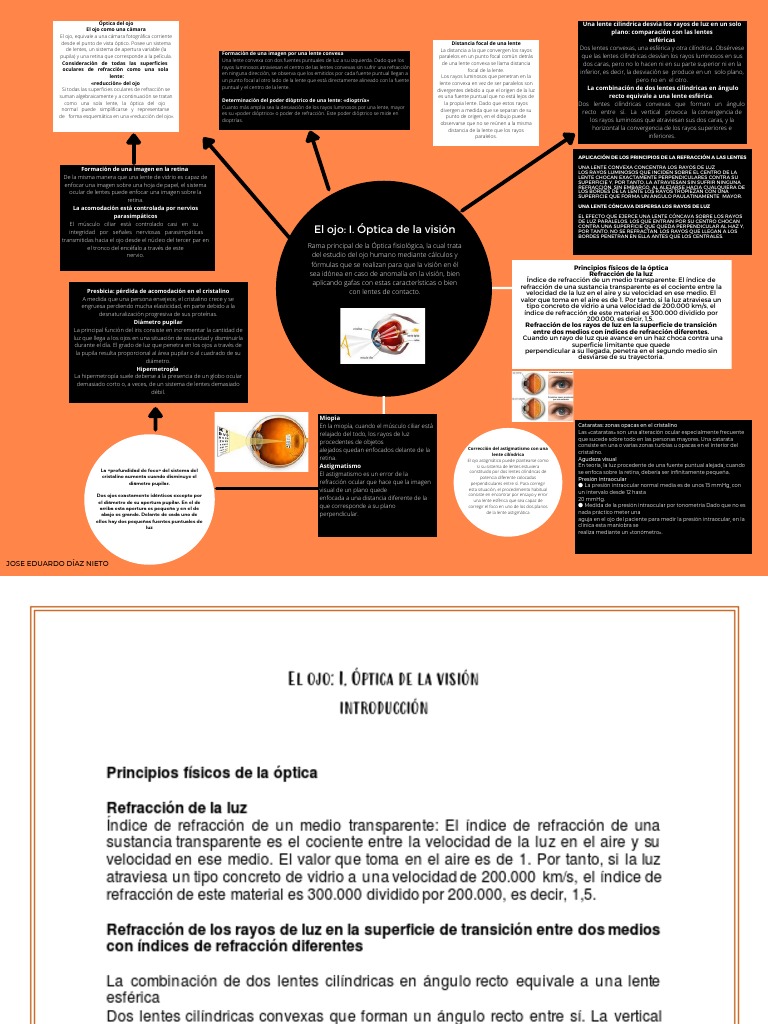 Mapa Ojo-Optica de La Vision, Resumen PDF | PDF | Ojo humano | Óptica