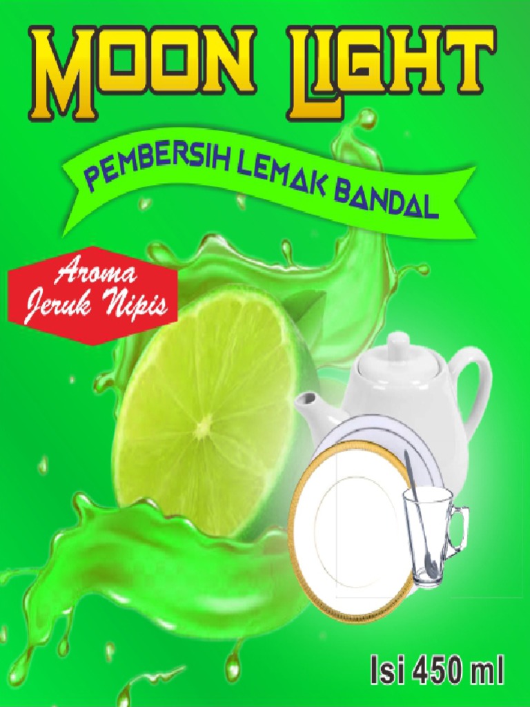 Desain Stiker Sabun Cuci Piring Moonlight 450ML | PDF
