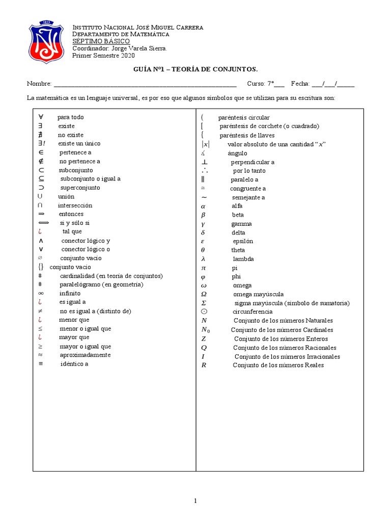 Guia Decimo Grado Pdf Conjunto Matemáticas Infinito