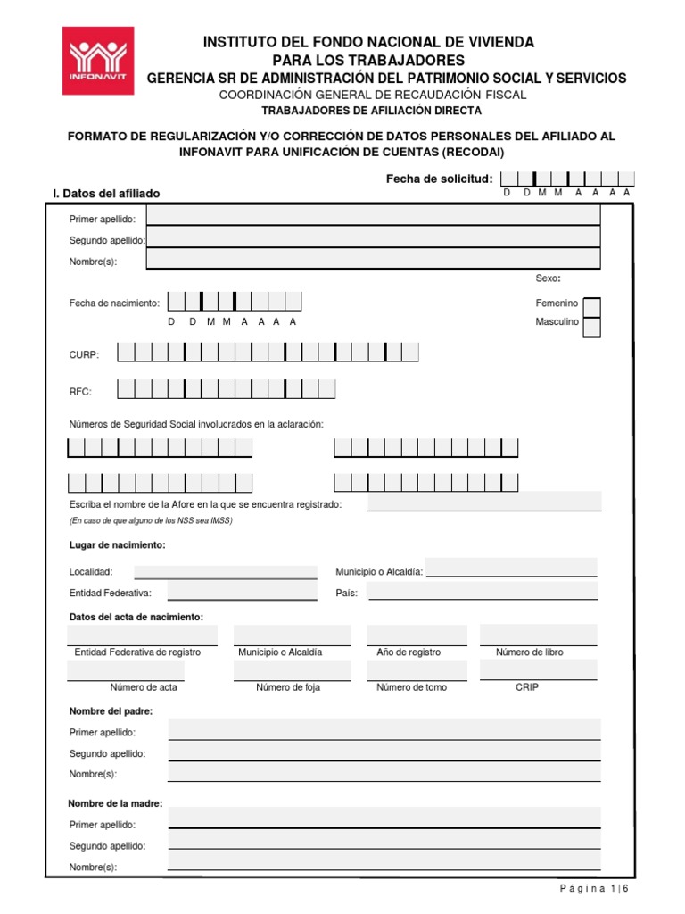 Formato de Infonavit | PDF | Gobierno | Comunicación escrita
