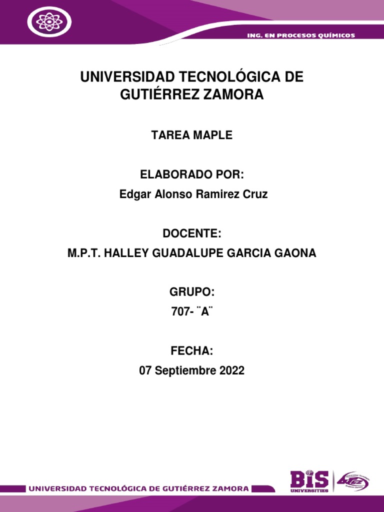 Tarea Maple | PDF | Métodos y materiales de enseñanza
