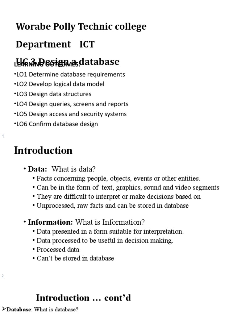 Chapter 1 - Lecture 1 | PDF | Databases | Conceptual Model