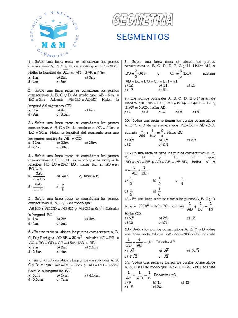 Geometria 1 Segmentos | PDF | Geometría | Matemáticas