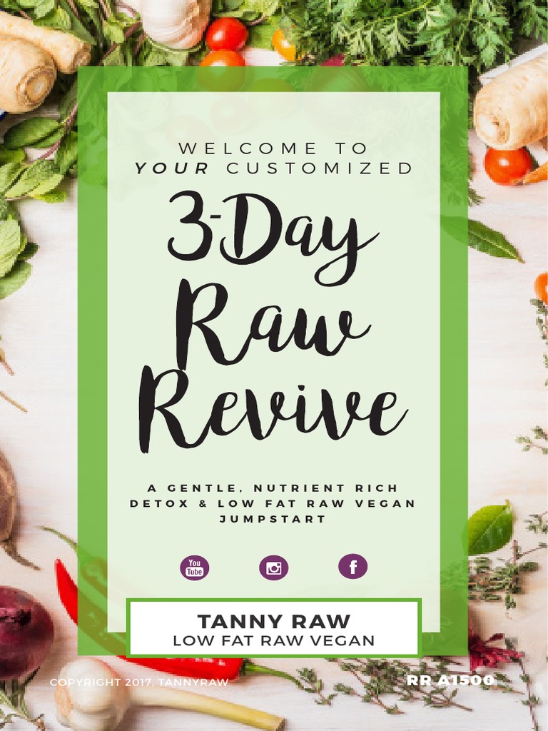 3 Day Raw Revive Meal Plan | PDF | Salad | Zucchini