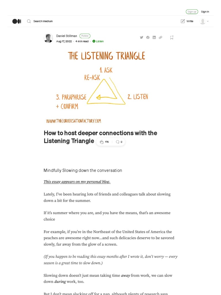 Listening Triangle | PDF | Cognitive Psychology | Psychology