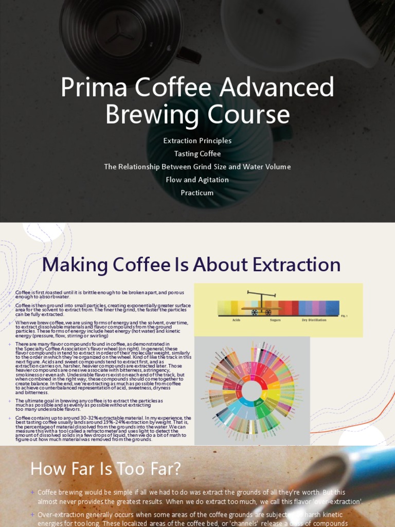 Prima Coffee Advanced Brewing Course | PDF | Coffee | Taste