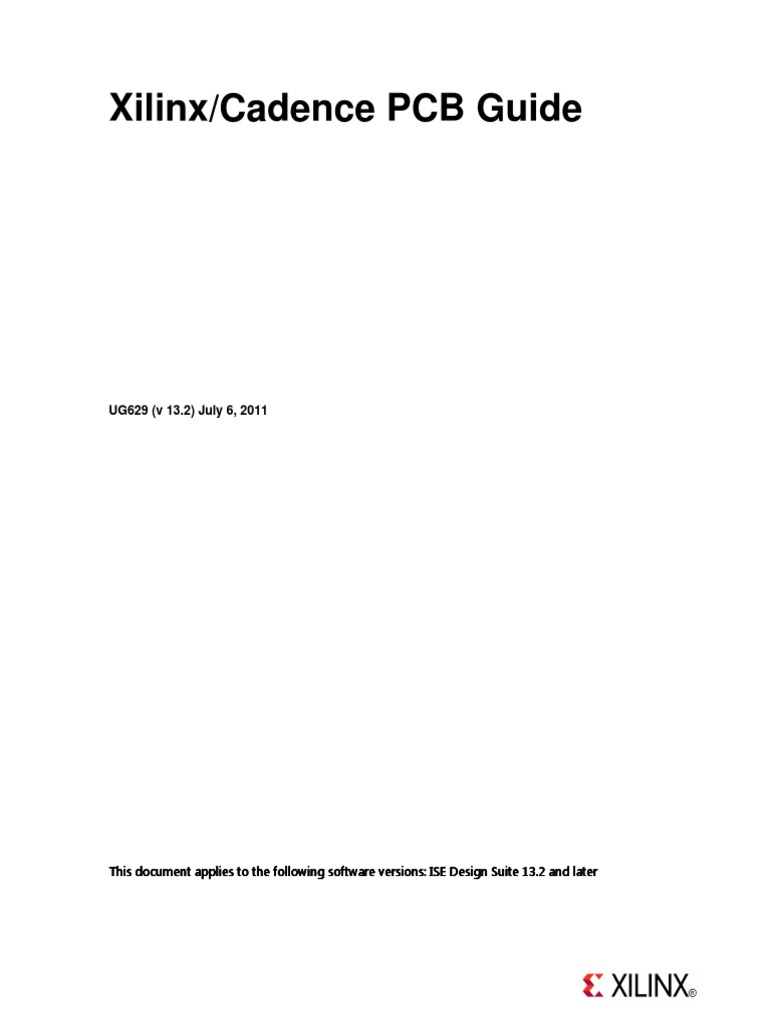 Xilinx v13.2 Cadence PCB Guide PDF | PDF | Field Programmable Gate Array | Printed Circuit Board