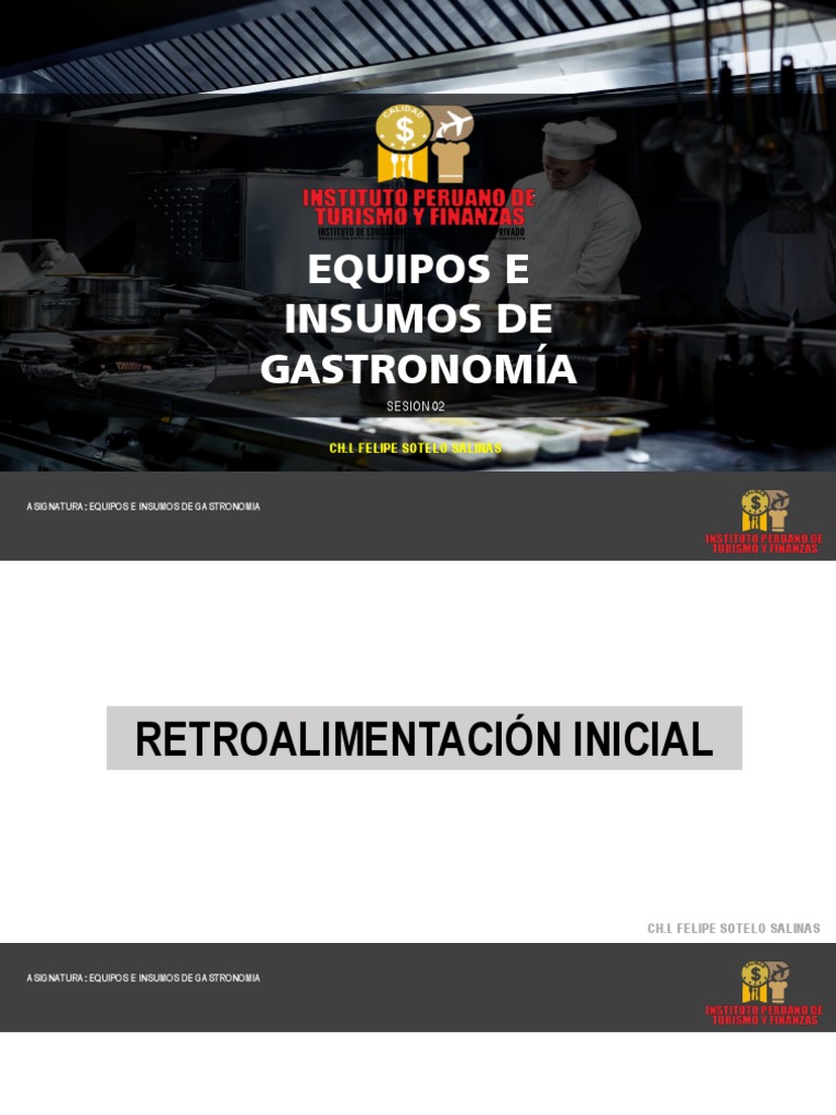 Sesion02 Equipamiento | PDF | Cocinando | Comida y bebida