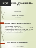 Kode Etik Kedokteran Indonesia - MKEK IDI | PDF