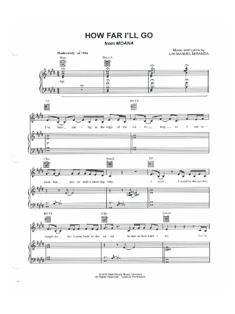 How Far I LL Go From Moana | PDF