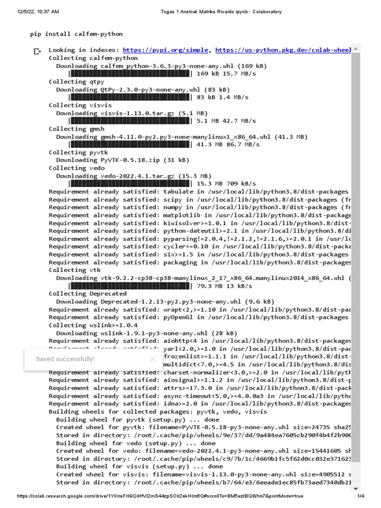 Tugas 1 Anstruk Matriks Rivaldo - Ipynb - Colaboratory | PDF | Computer Programming