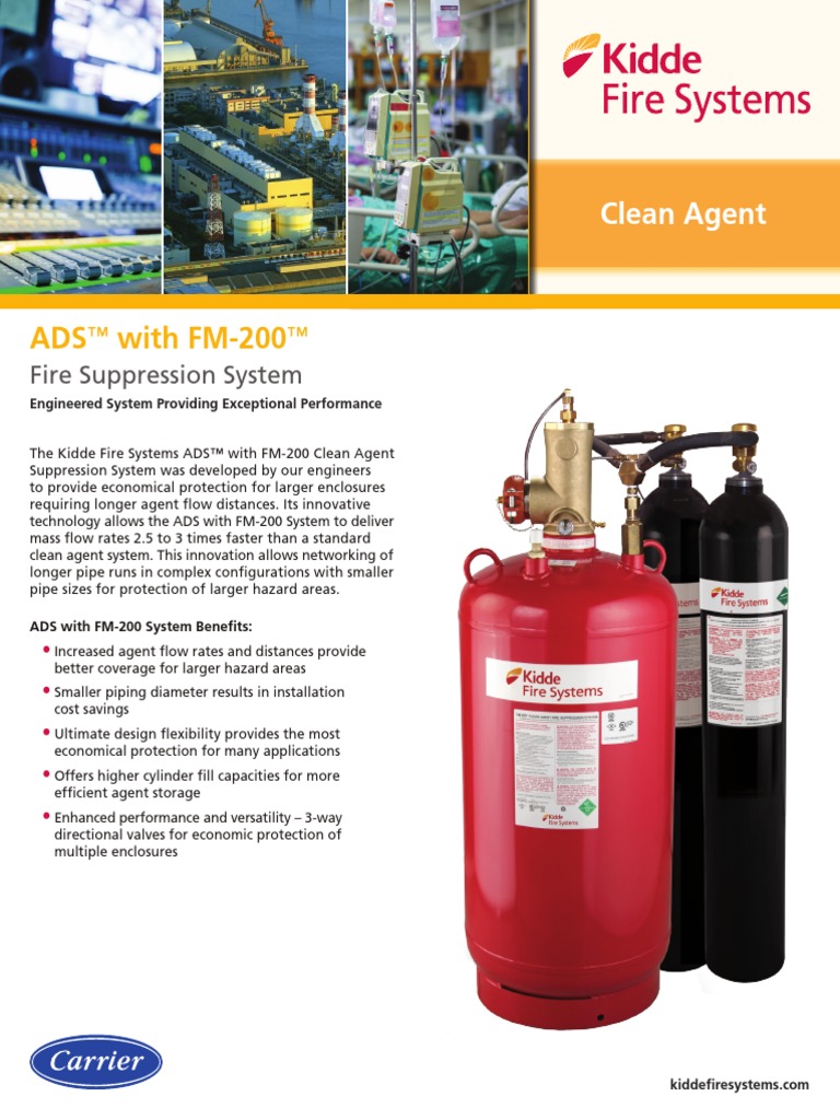 ADS FM 200 Clean Agent Fire Suppression System - SS K 101 | PDF | Pipe ...