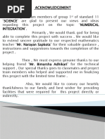 Acknowledgement Maths | PDF