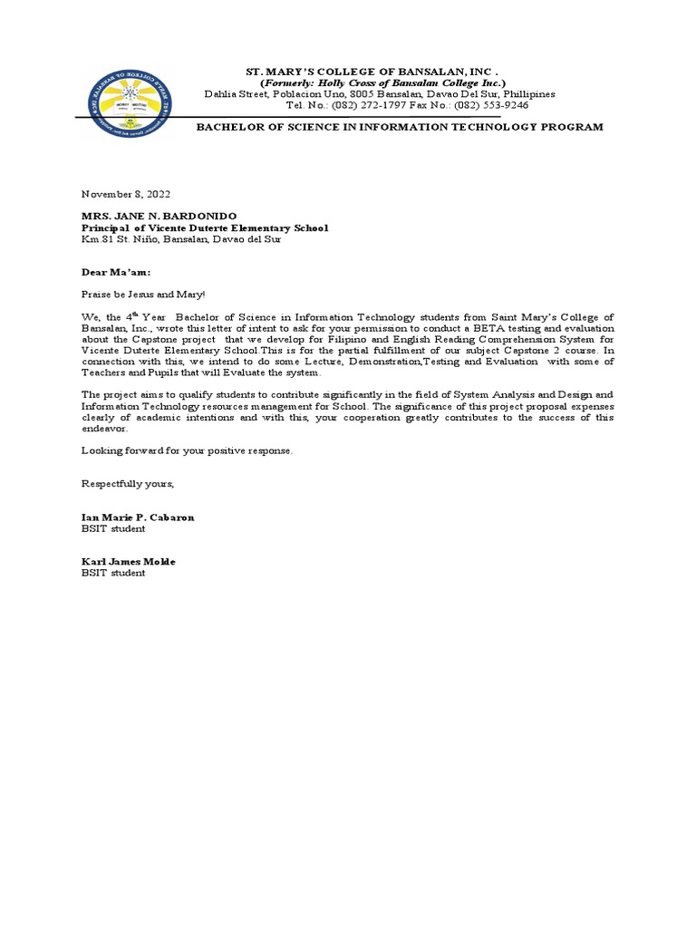 Letter Capstone | PDF