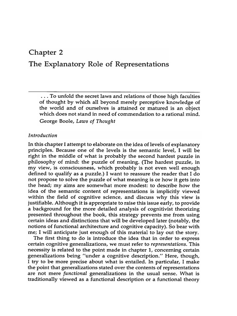 Computation And Cognition Toward A Foundation For Cognitive Science