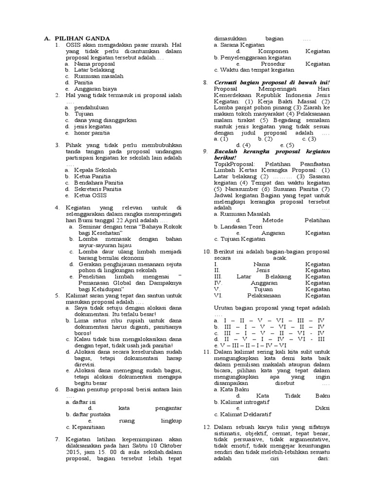 SOAL PTS B.INDONESIA KELAS XI - WEBSITE WWW - Kherysuryawan.id | PDF | Seni
