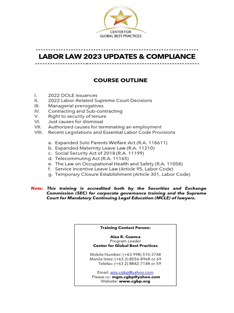 Course Outline LL3 | PDF