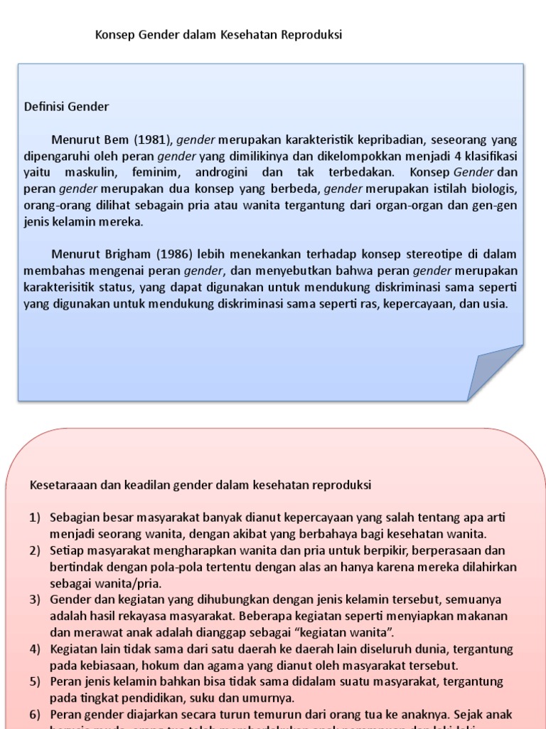 Materi Konsep Gender Dan Isu Kes Perempuan | PDF