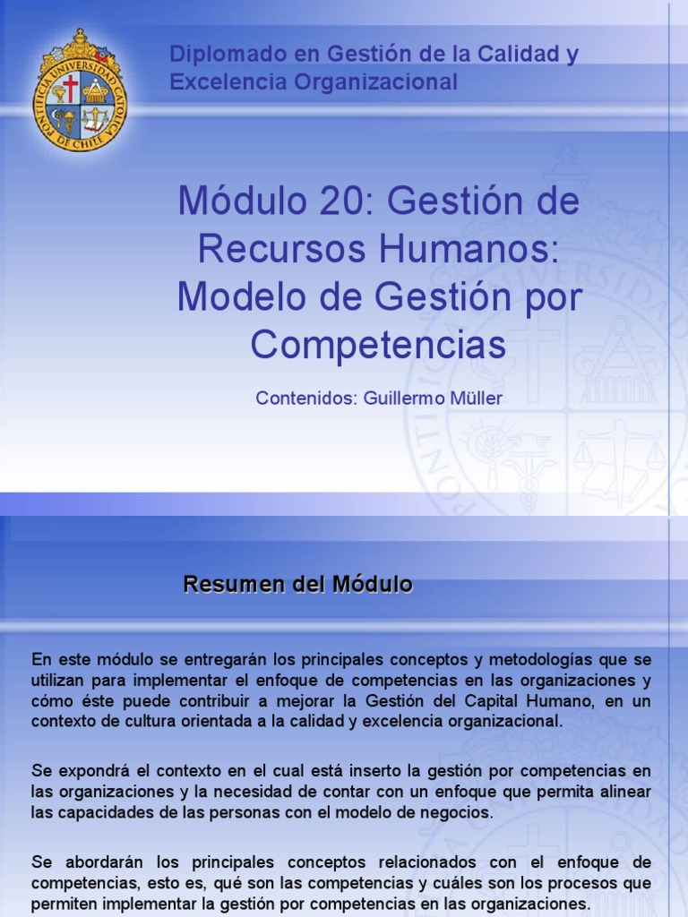 Modelo Gesti N Por Competencias | PDF | Gestión del talento | Recursos humanos