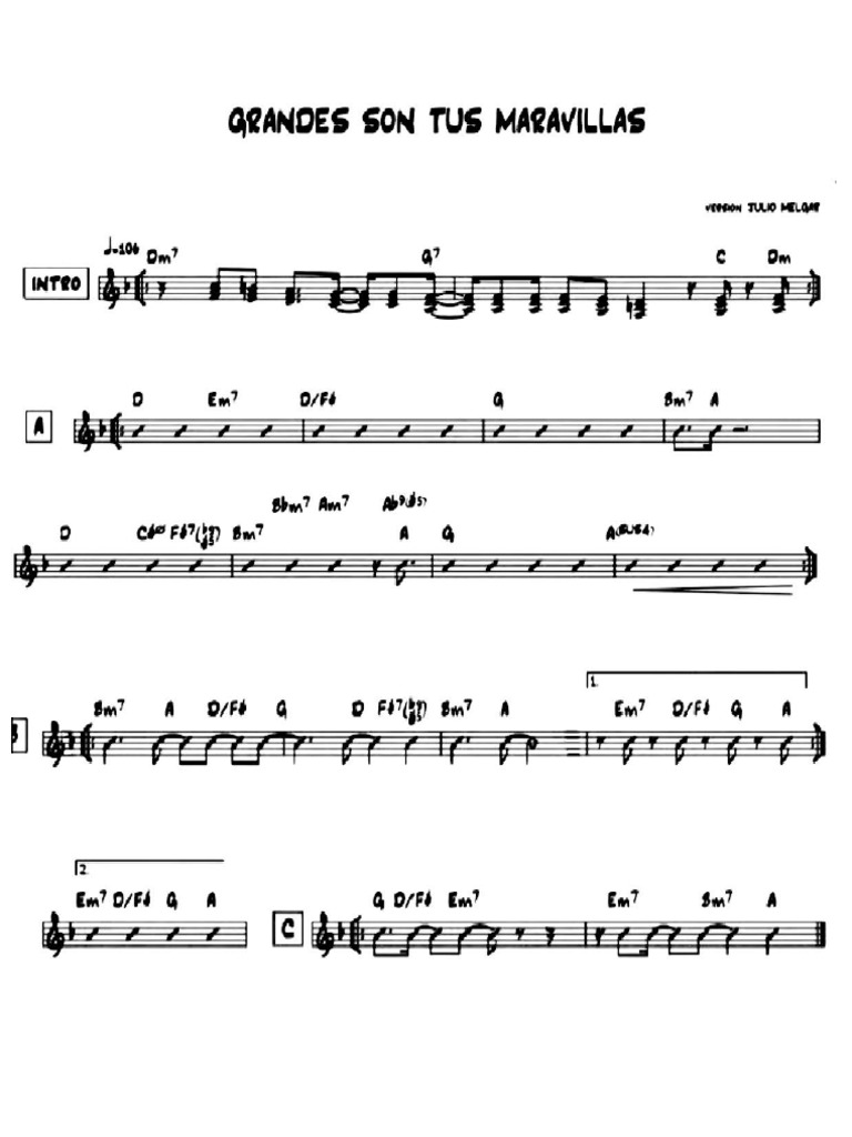 Grandes Son Tus Maravillas Julio Melgar | PDF