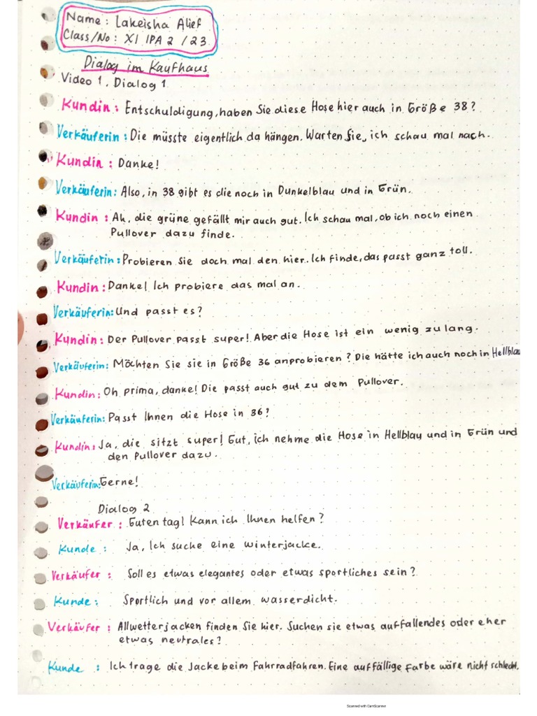 Dialog Im Kaufhaus | PDF