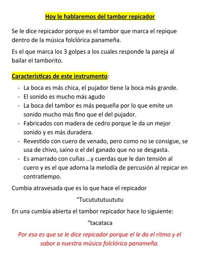 Tambor Repicador | PDF