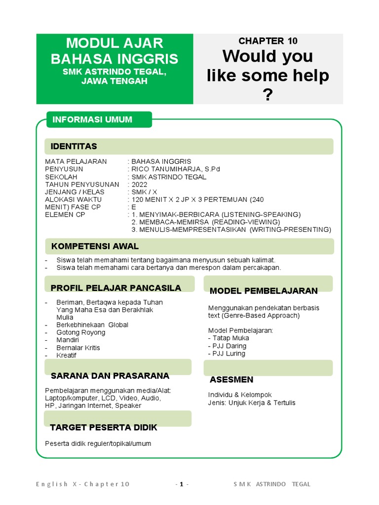 MODUL 10 Offering Services or Help | PDF