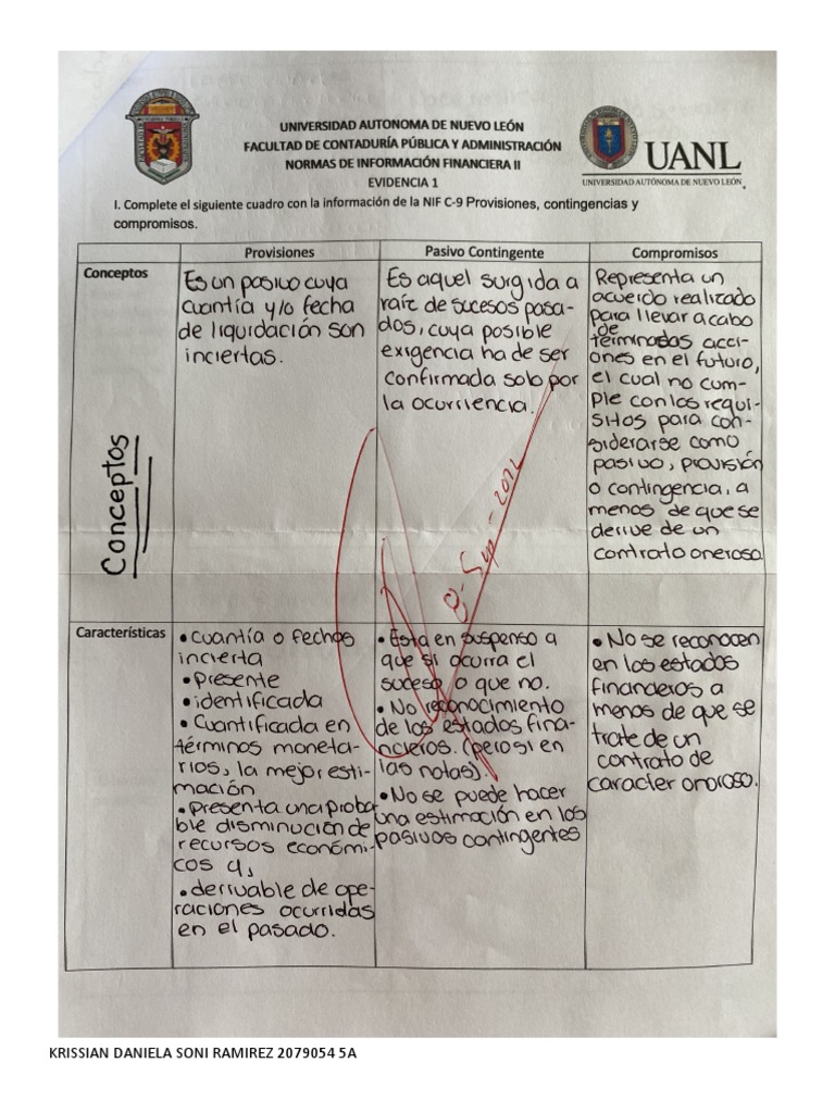 1.1 - Reporte de Solución de Caso Práctico Sobre La NIF C-9 PDF | PDF