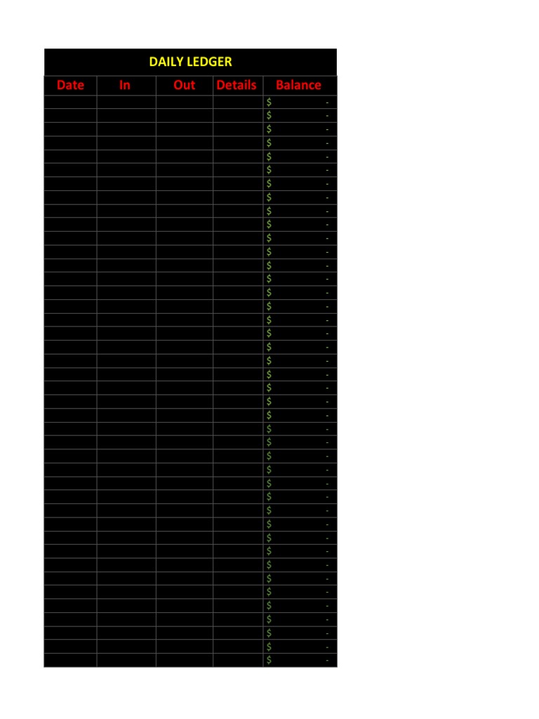 Daily Ledger Pdf