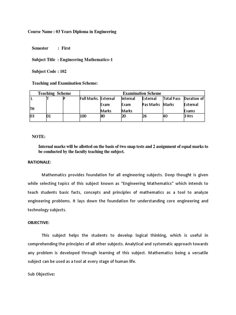 Engineering Math I | PDF | Trigonometric Functions | Matrix (Mathematics)