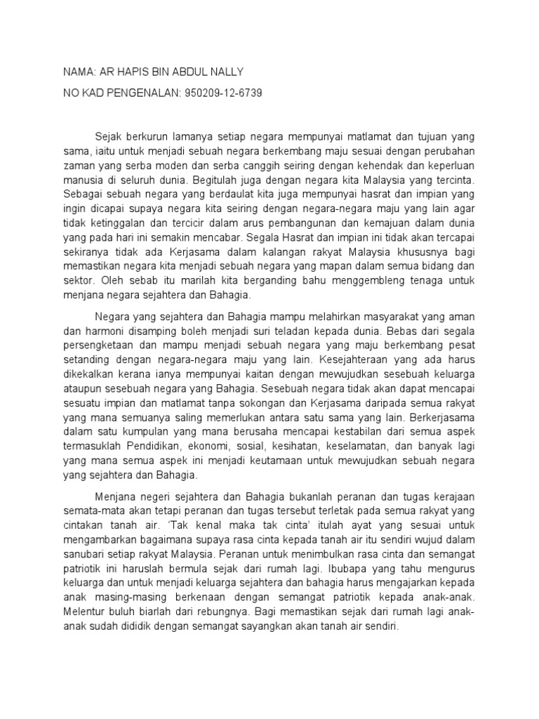 Menjana Negara Sejahtera dan Bahagia | PDF
