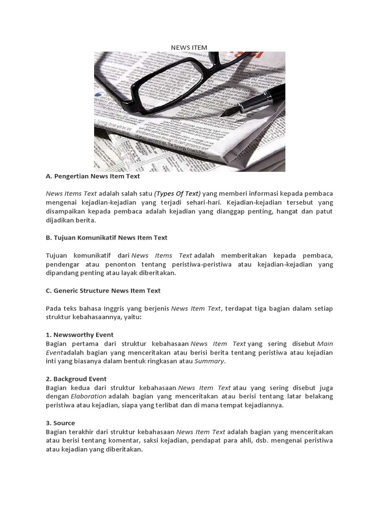 Panduan Lengkap News Item Text | PDF | Ilmu Sosial