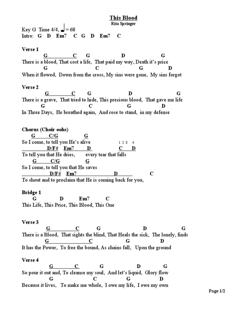 This Blood Chord Chart | PDF | Song Structure