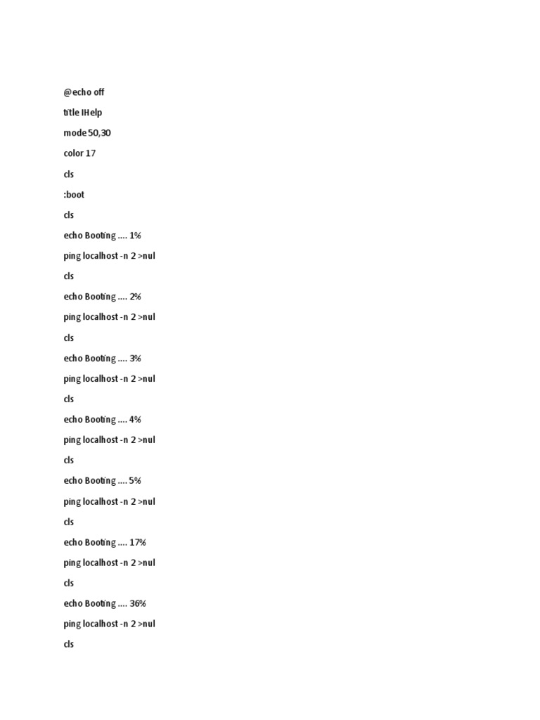 Contoh Aplikasi Sederhana Dengan Batch | PDF